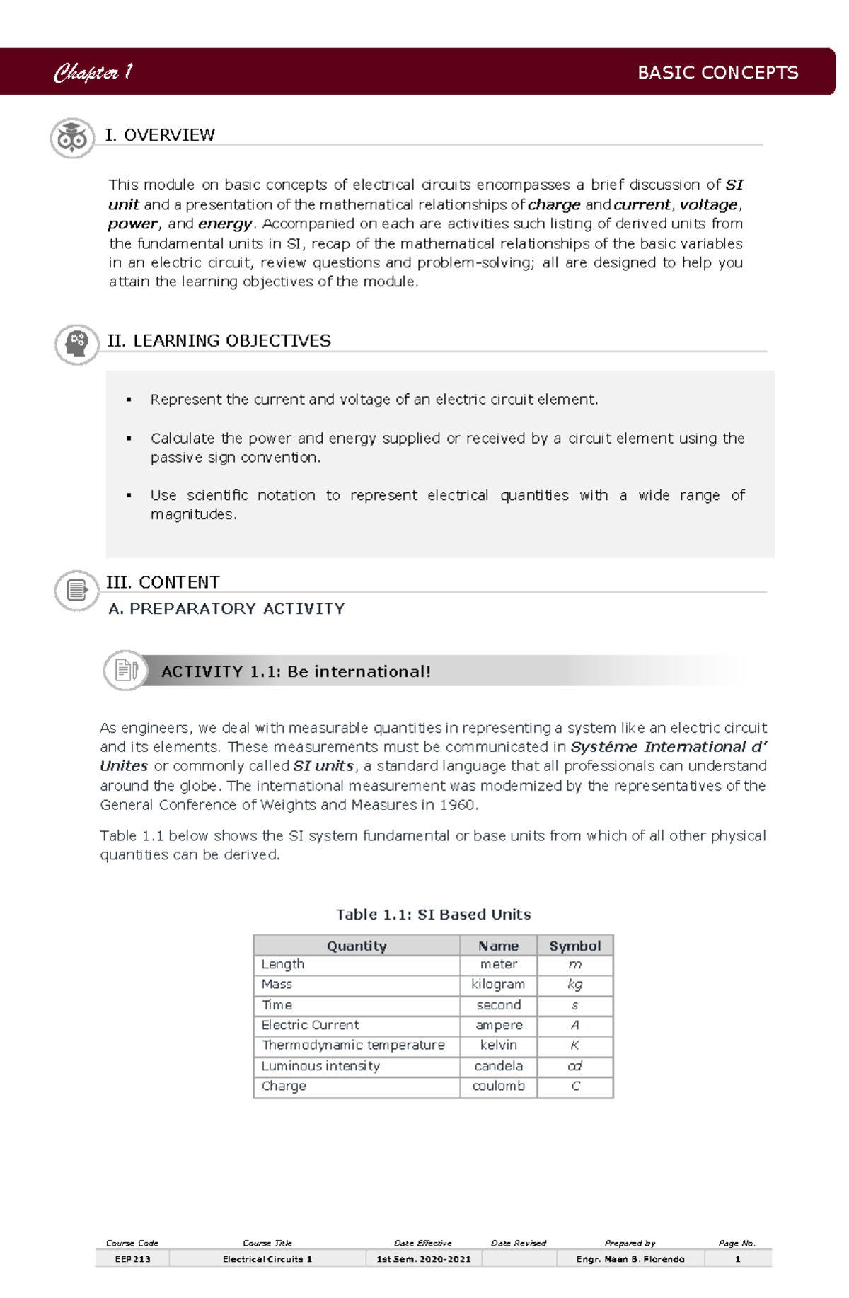 Scribd - electrical circuits dc - Course Code Course Title Date ...