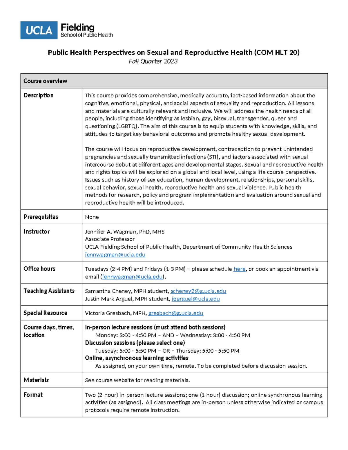 SRH Pub Health Syllabus 28Sep2023 - Tagged - Public Health Perspectives ...