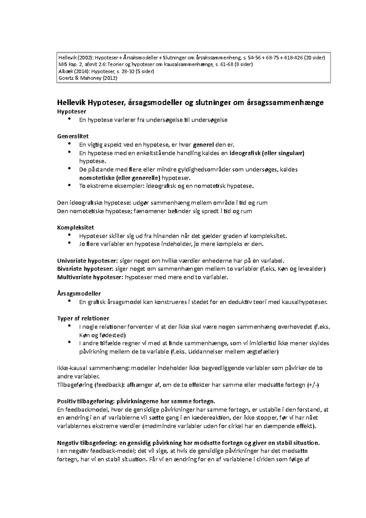 Hellevik - 54-56 + 68-75 + 418-4 26 (20 sider) MiS kap. 2, afsnit 2 ...