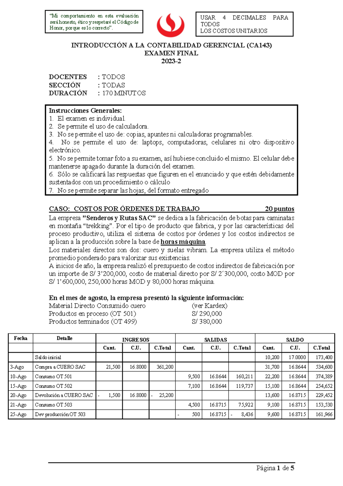 EF 2023-2 Introduccion Contabilidad Gerencial - Virtual - será honesto ...