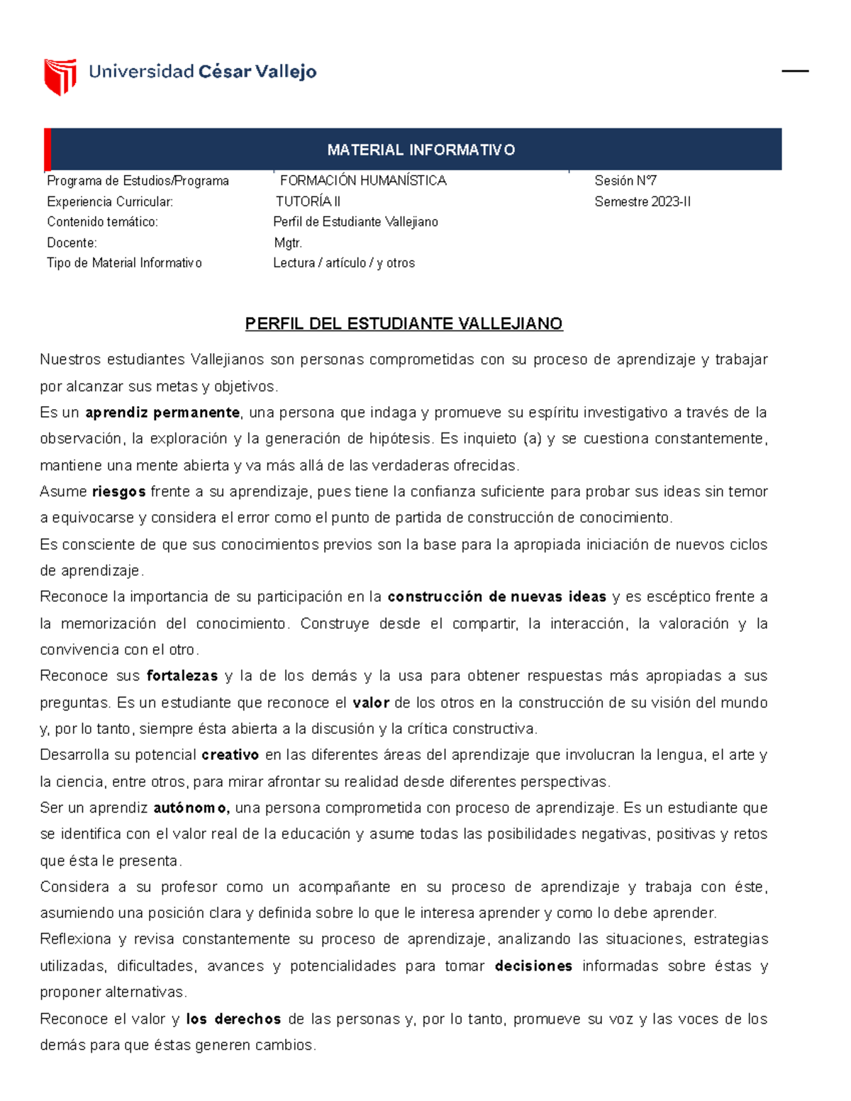 Material Informativo - Programa de Estudios/Programa FORMACIÓN ...