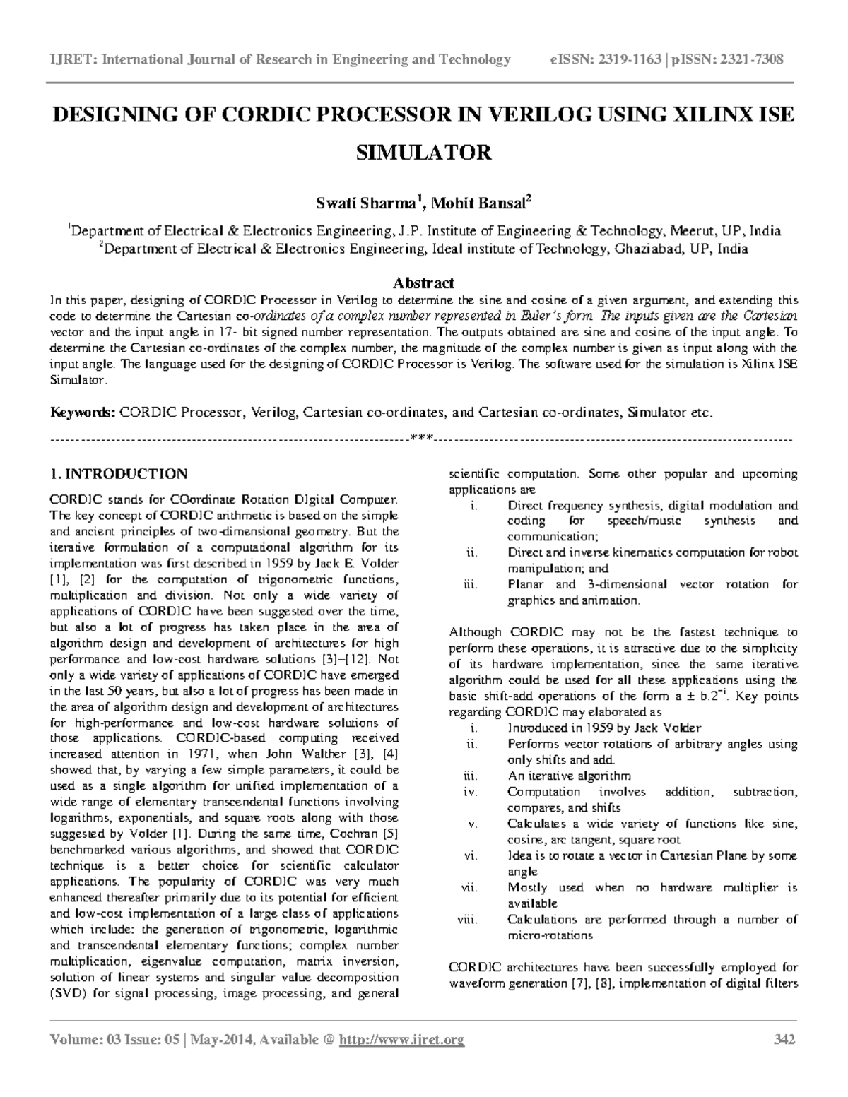 Designing OF Cordic Processor IN Verilog - - Studocu