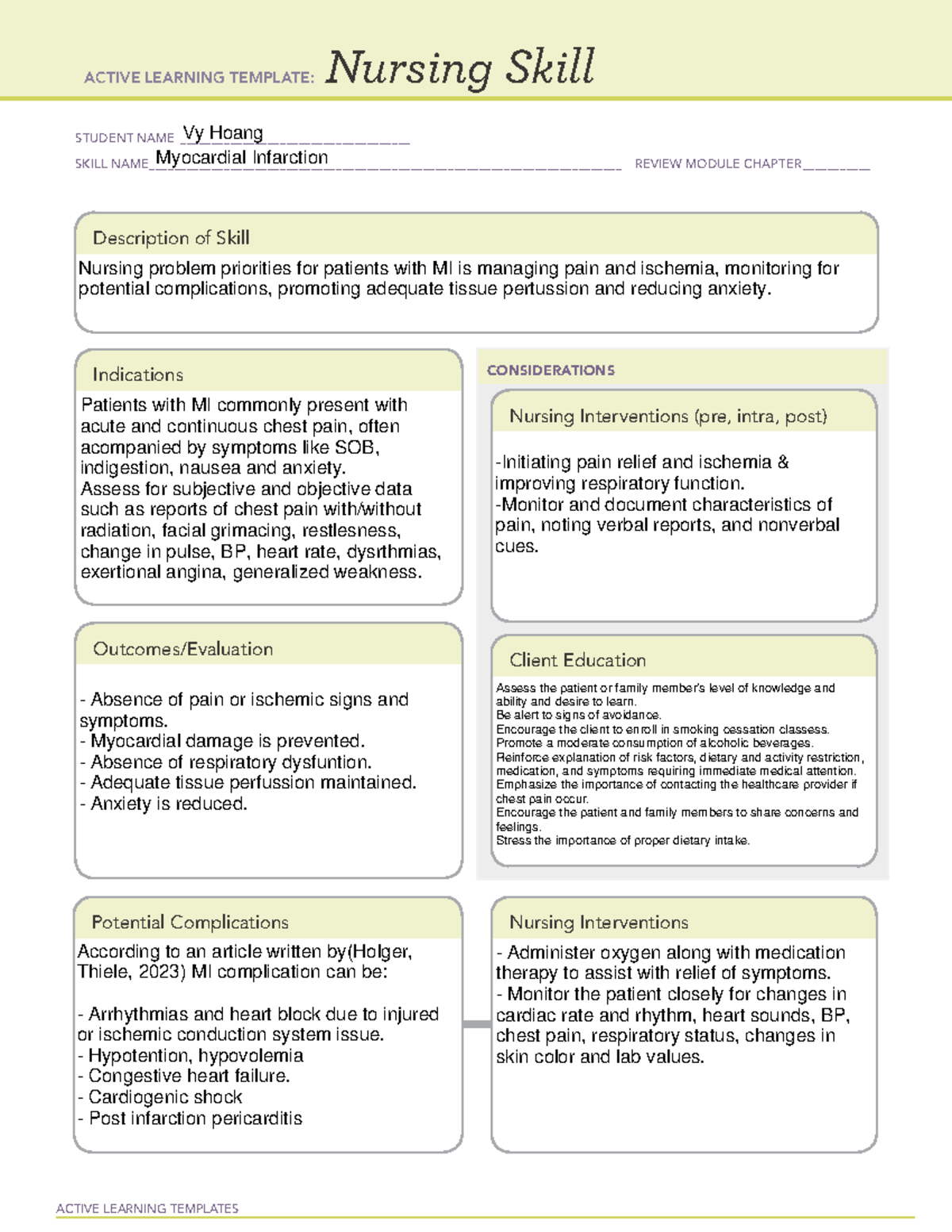 Nursing Skill Template - RN 200 - Studocu