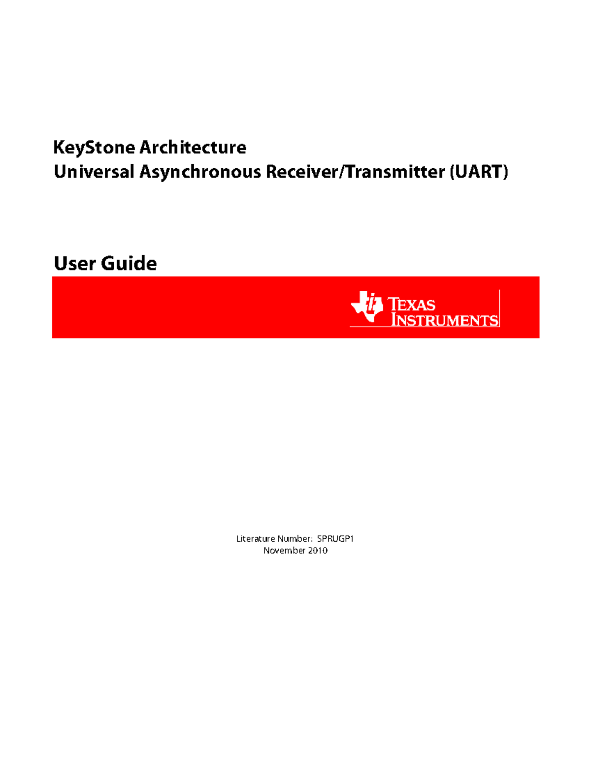 UART Spec - Protocol spec - KeyStone Architecture Literature Number ...