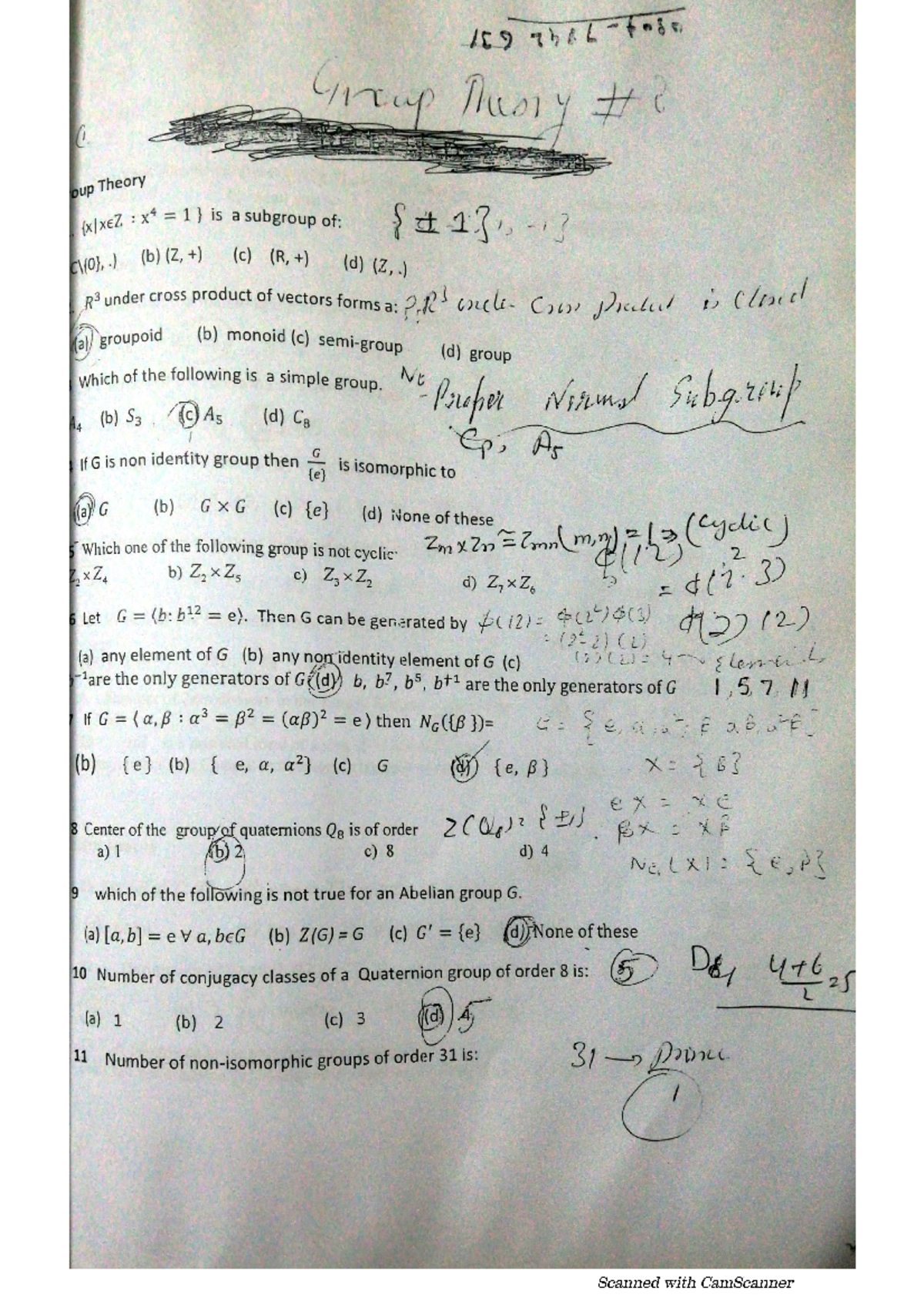 PU M Phil Phd test 06 - im a student of mathematics. - C Group Musiy ...