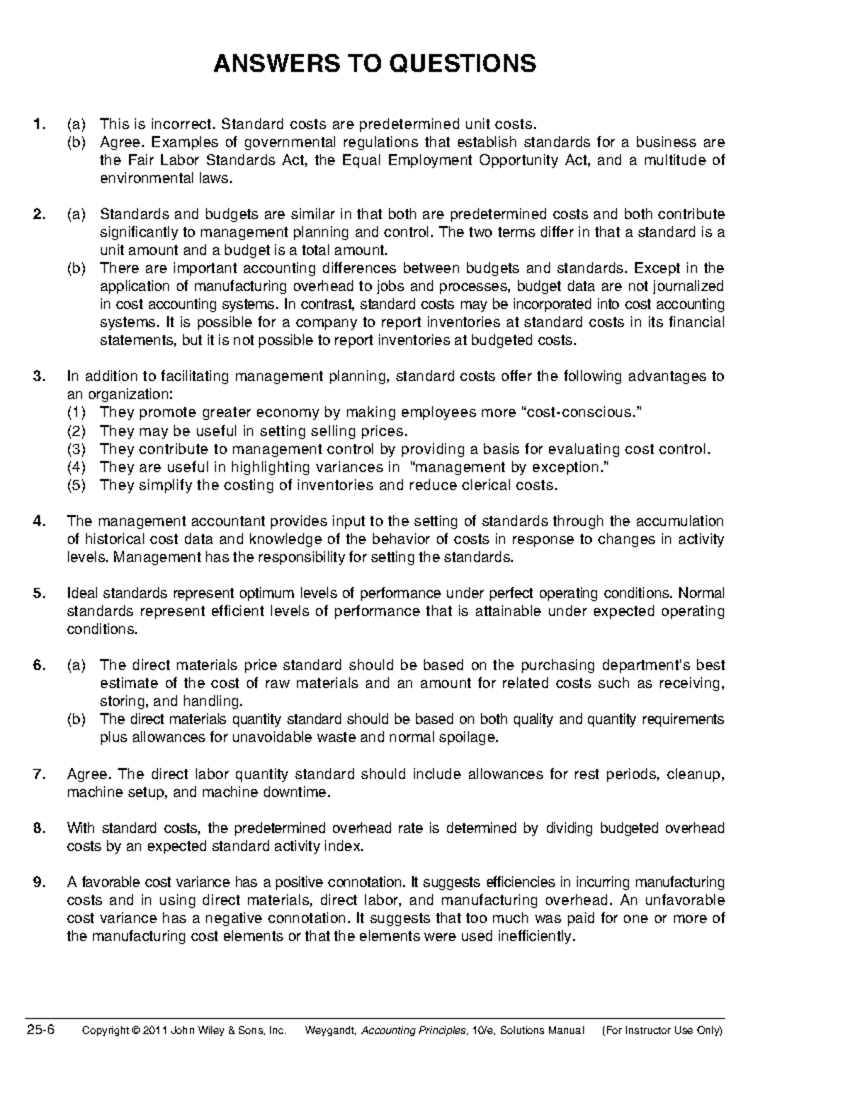 Chap25 answer key - 25-6 Copyright © 2011 John Wiley & Sons, Inc ...