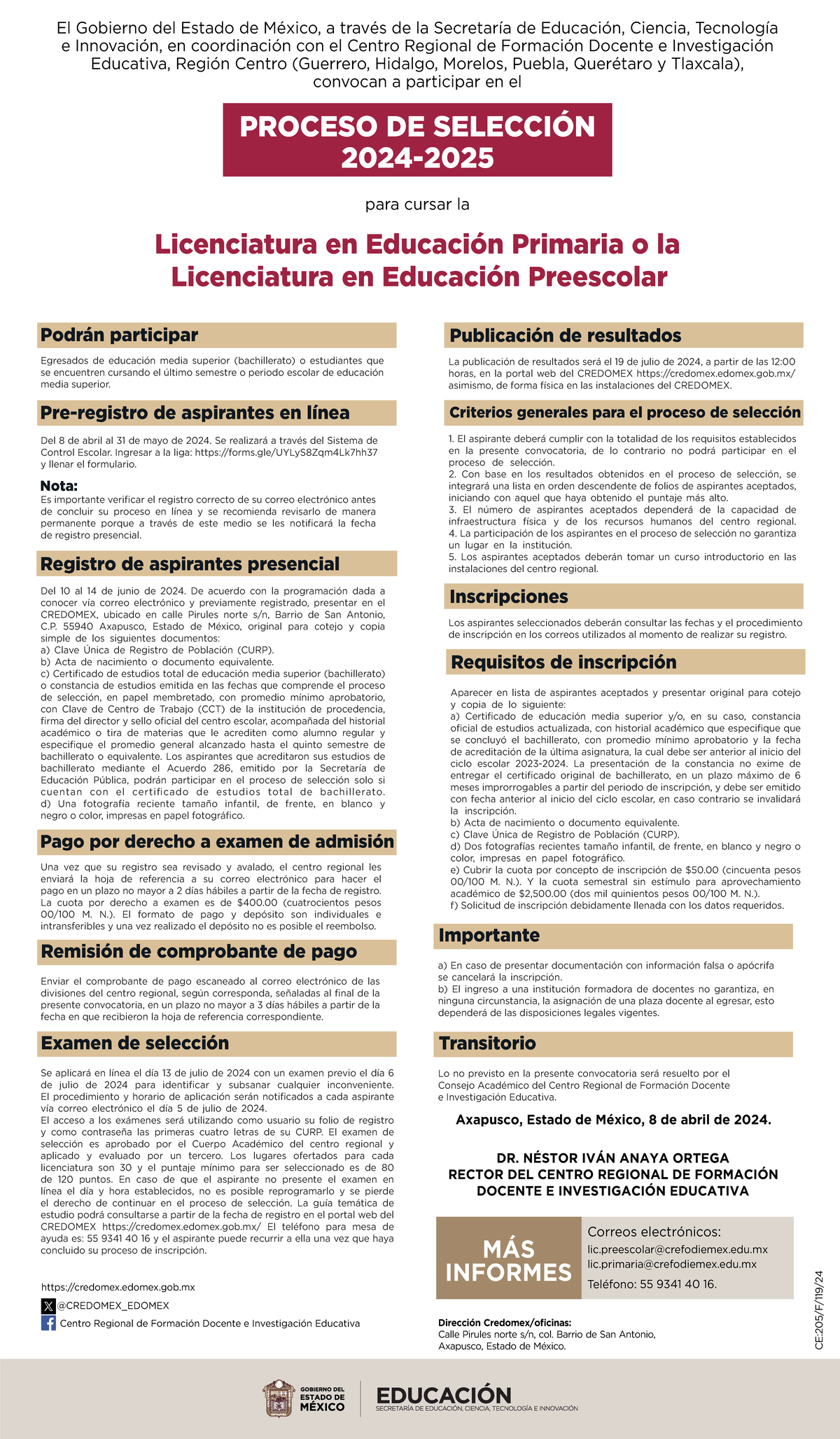 Convo Licenciaturas - Kdkdkdk - El Gobierno del Estado de México, a ...