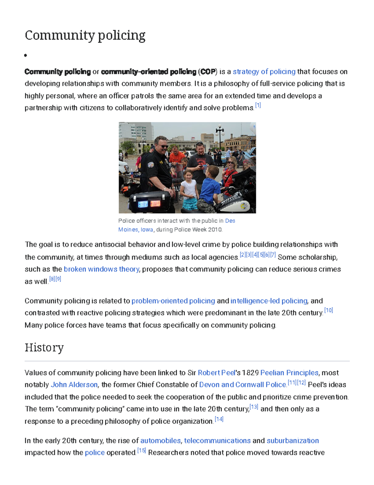 Community policing -pdf - Community policing Community policing or community-oriented policing ...