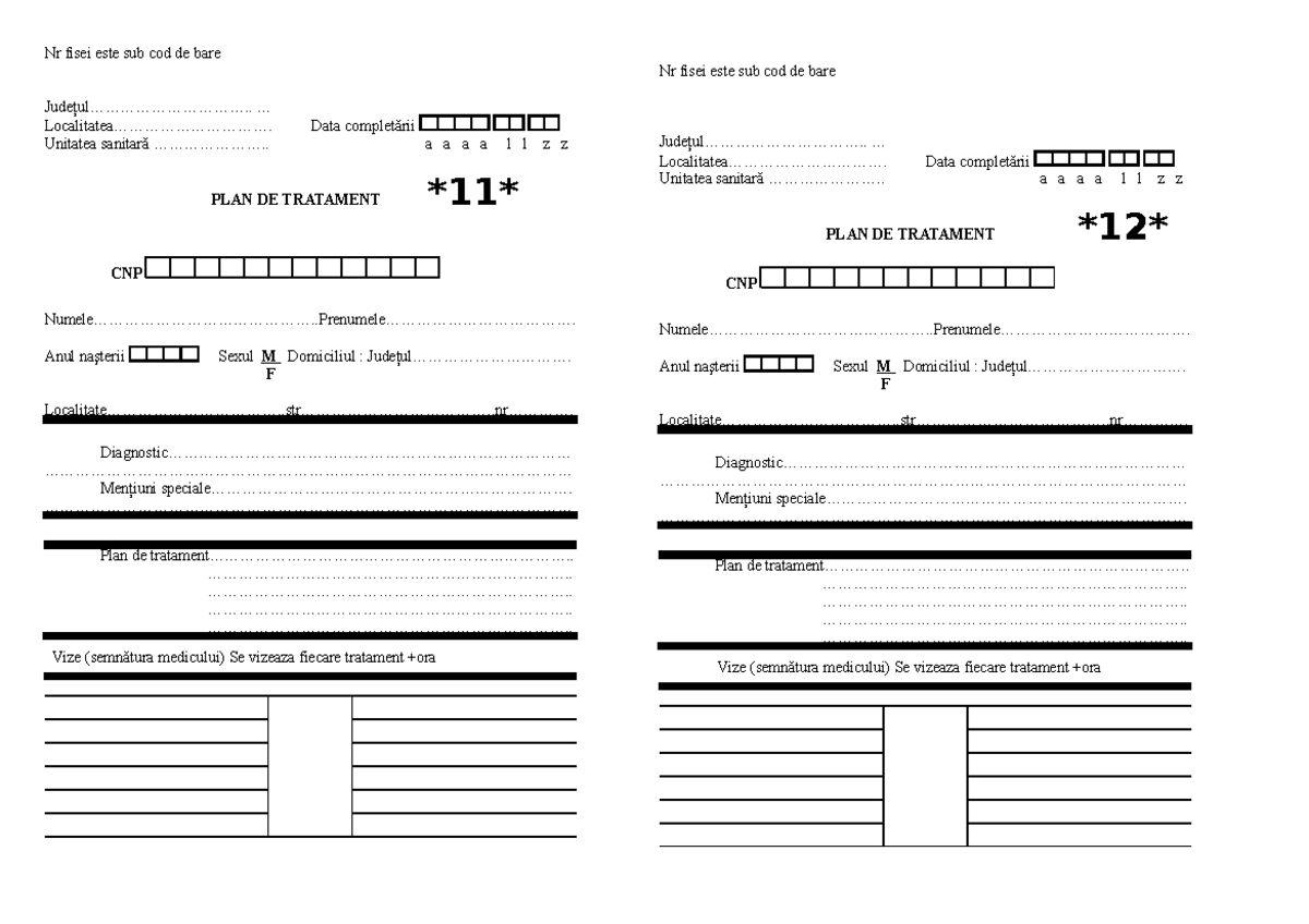 Fisa traTAMENTE PACIENT - Judeţul ...