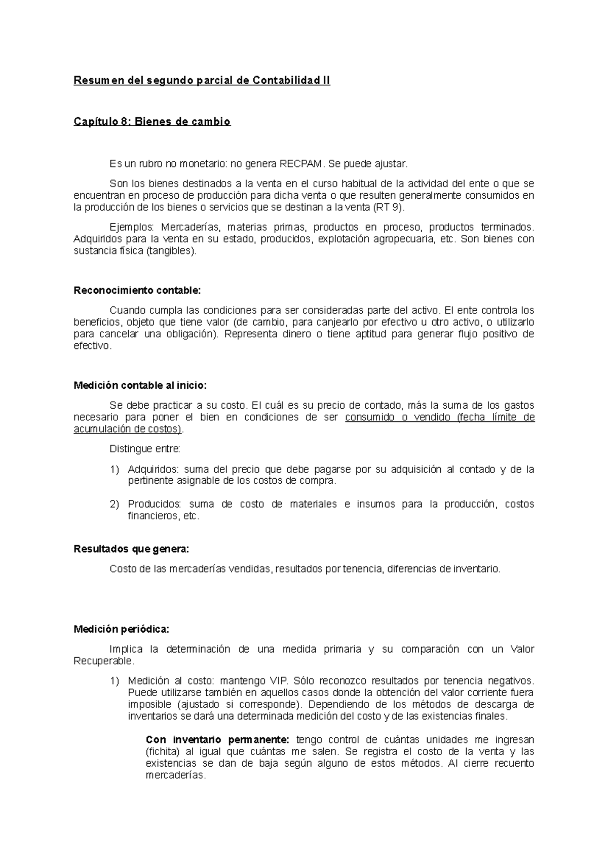 Resumen Segundo Parcial Conta 2 - Resumen del segundo parcial de Contabilidad II Capítulo 8 ...