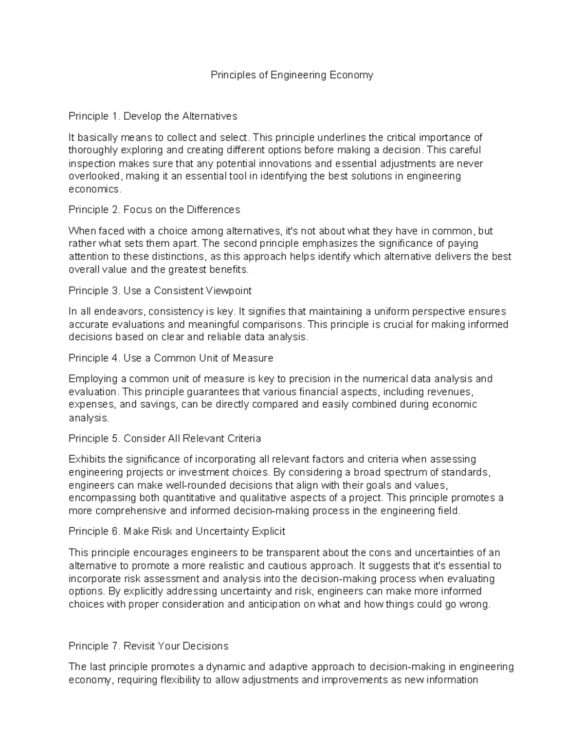 Principles of Engineering Economy - Principles of Engineering Economy ...