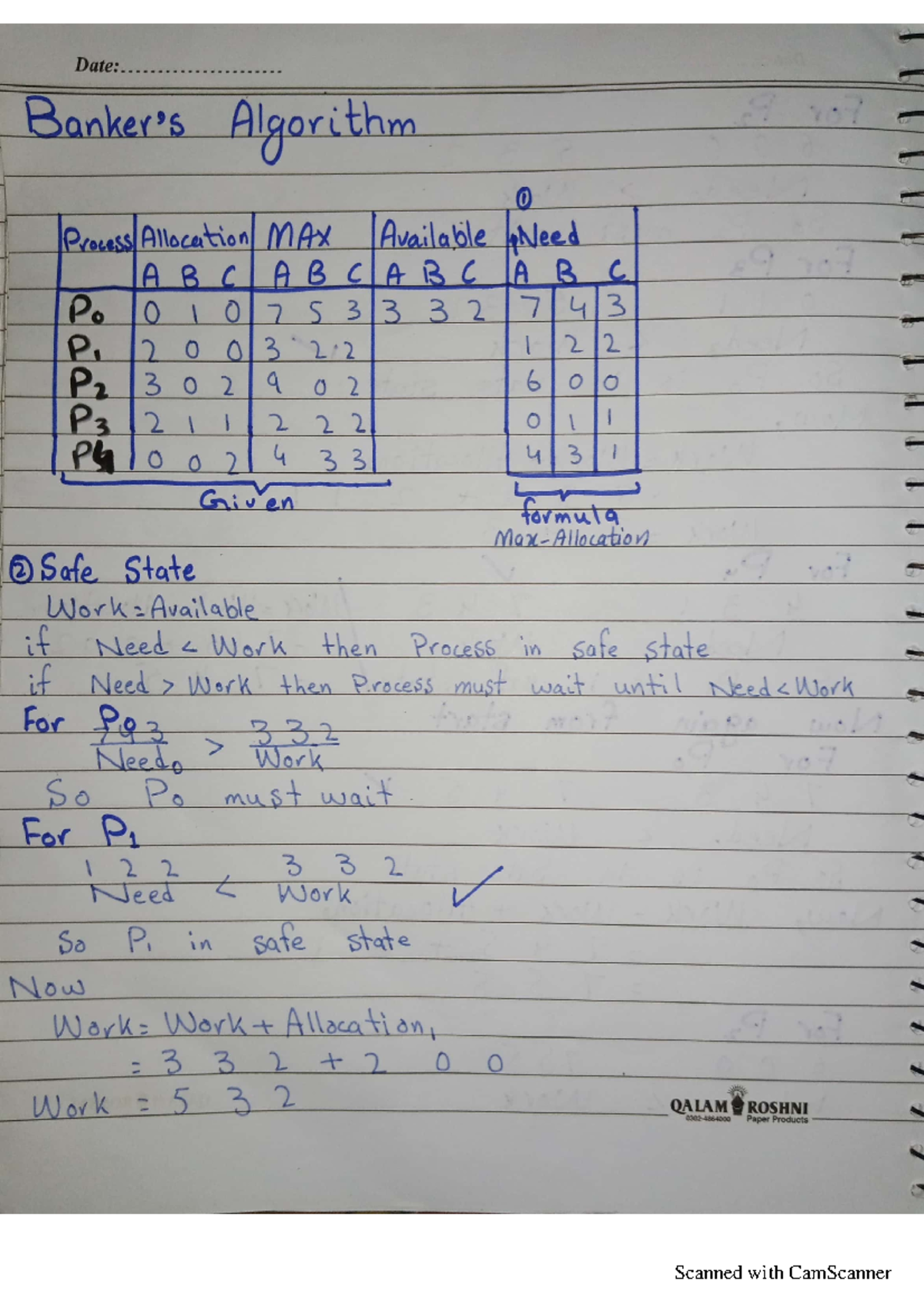 Banker's Algorithm - read and enjoy - Date: Algorithm 0 Process ...