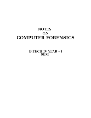Module 3.1 Computer Security - UNIT-III COMPUTER FORENSICS ANALYSIS AND VALIDATION 3 Determining ...