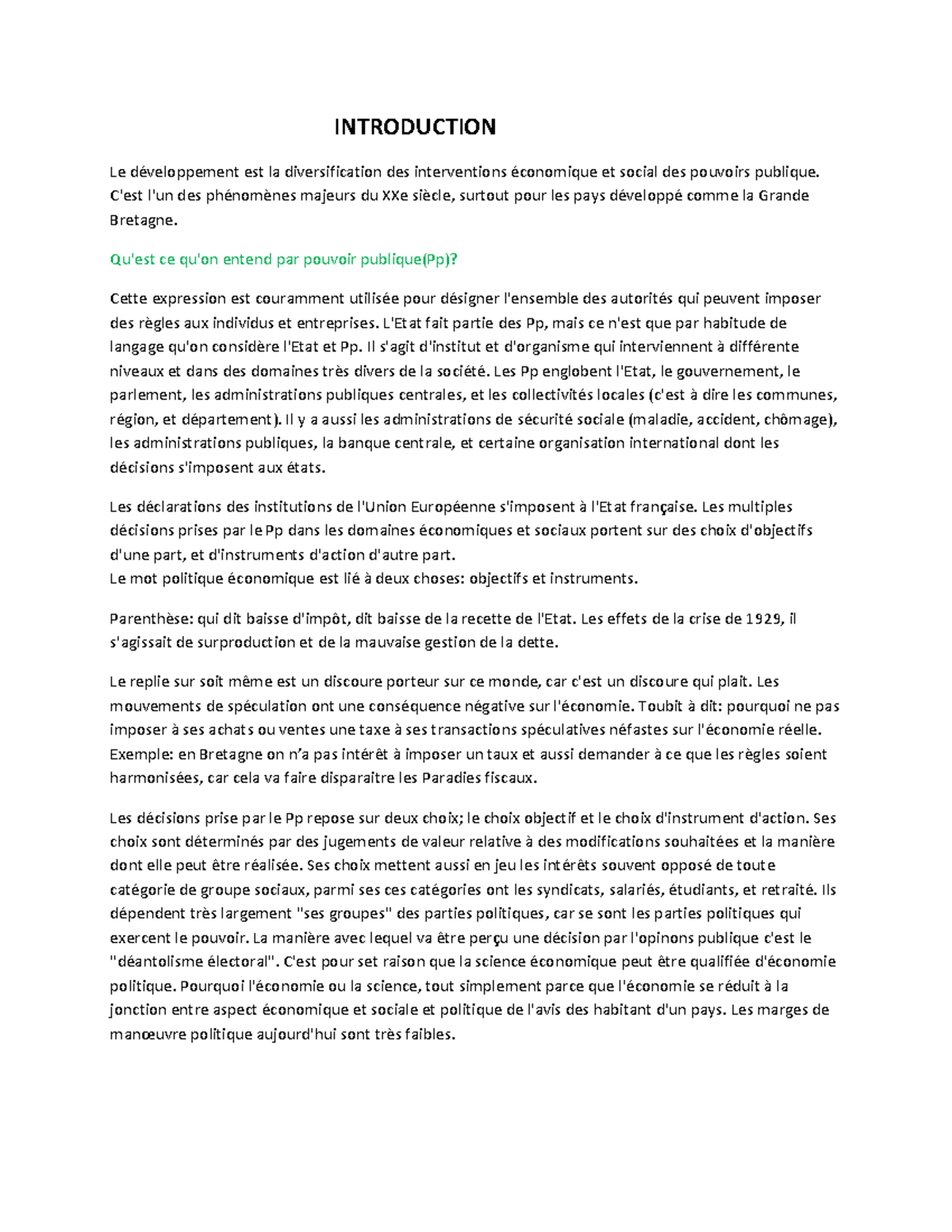 Politique economique 1 - Warning: TT: undefined function: 32 Warning: TT: undefined function: 32 ...