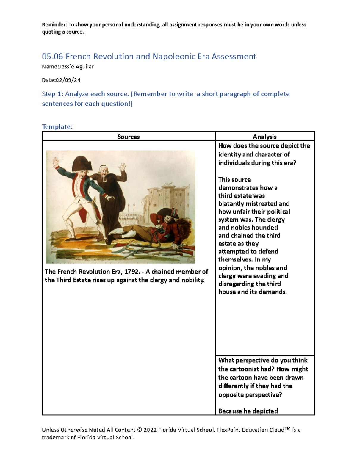 French revolution napoleonic era wh yourname - quoting a source. 05 ...