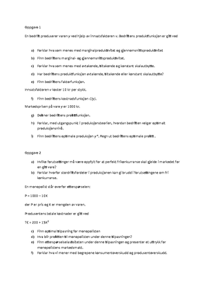 Econ110 Oblig - Econ110, obligatorisk innlevering Oppgave 1. a) Den marginale betalingsviljen ...