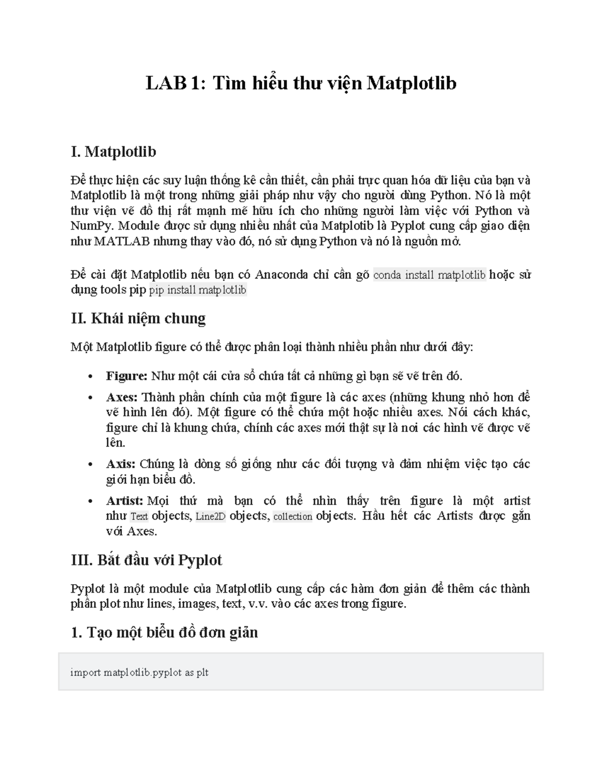 Lab 1tìm Hiểu Thư Viện Matplotlib Matplotlib Để Thực Hiện Các Suy