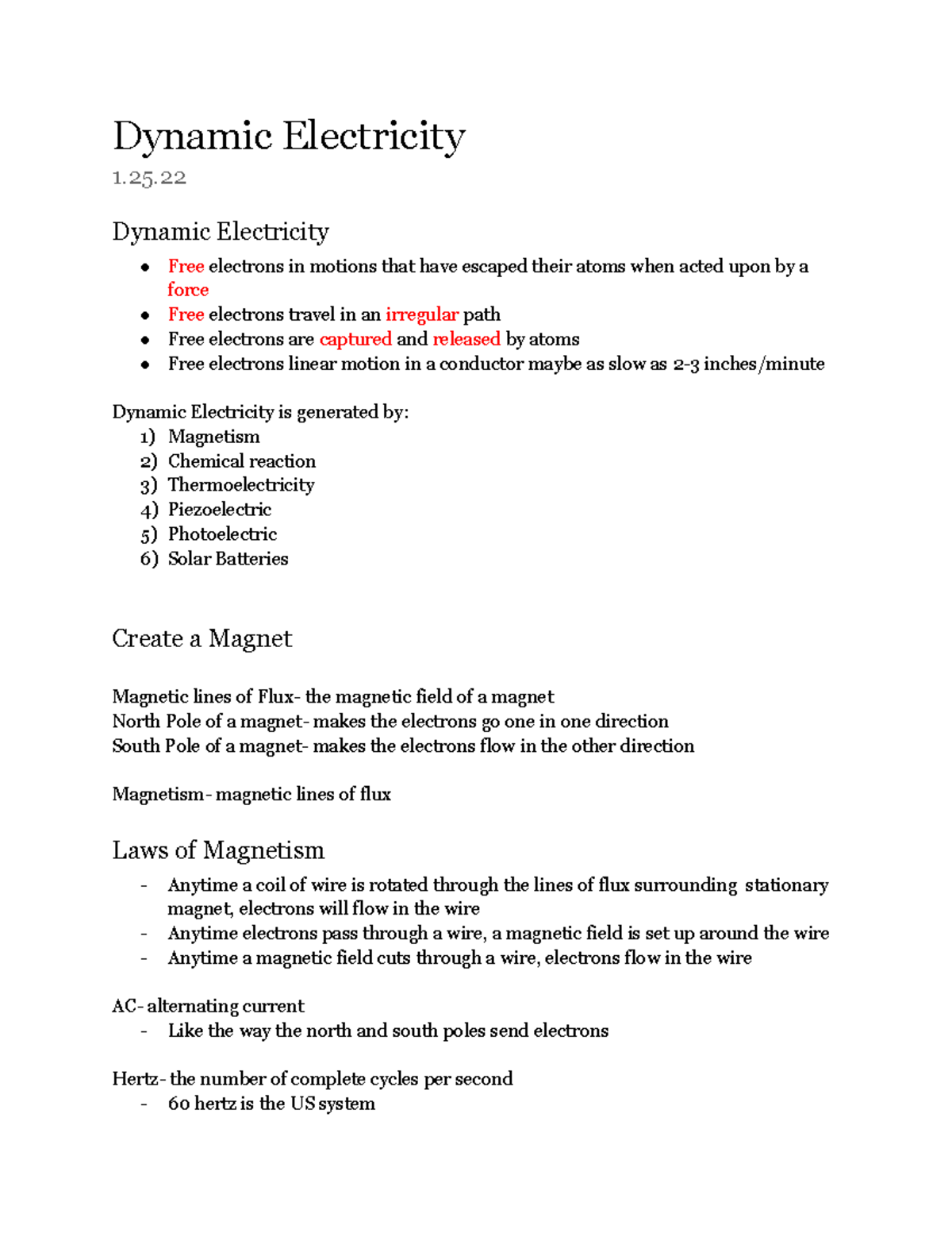 Dynamic Electricity - Hoover - Dynamic Electricity 1. Dynamic ...