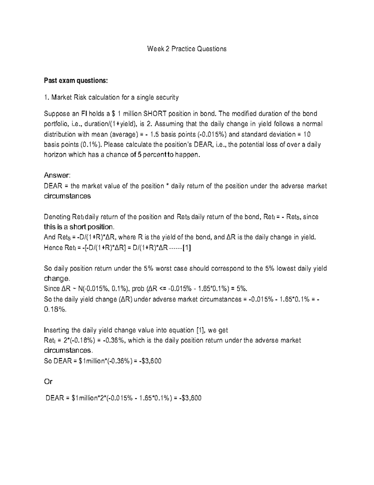 L5 1 - TUTORIAL WORK - Week 2 Practice Questions Past exam questions ...