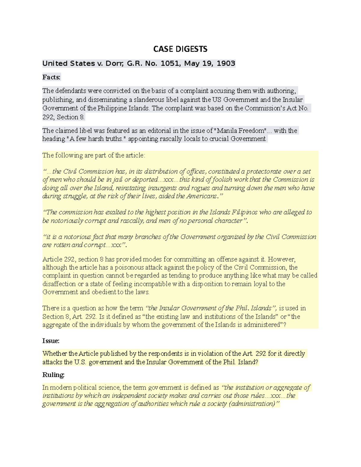 CASE Digests 09 - GRAVAMEN OF B. 22 Main point of BP 22 is the issuance ...