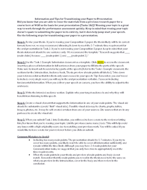 C464 Task 1 Self - Self-checklist for Task 1 requirements - C464 Task 1 ...