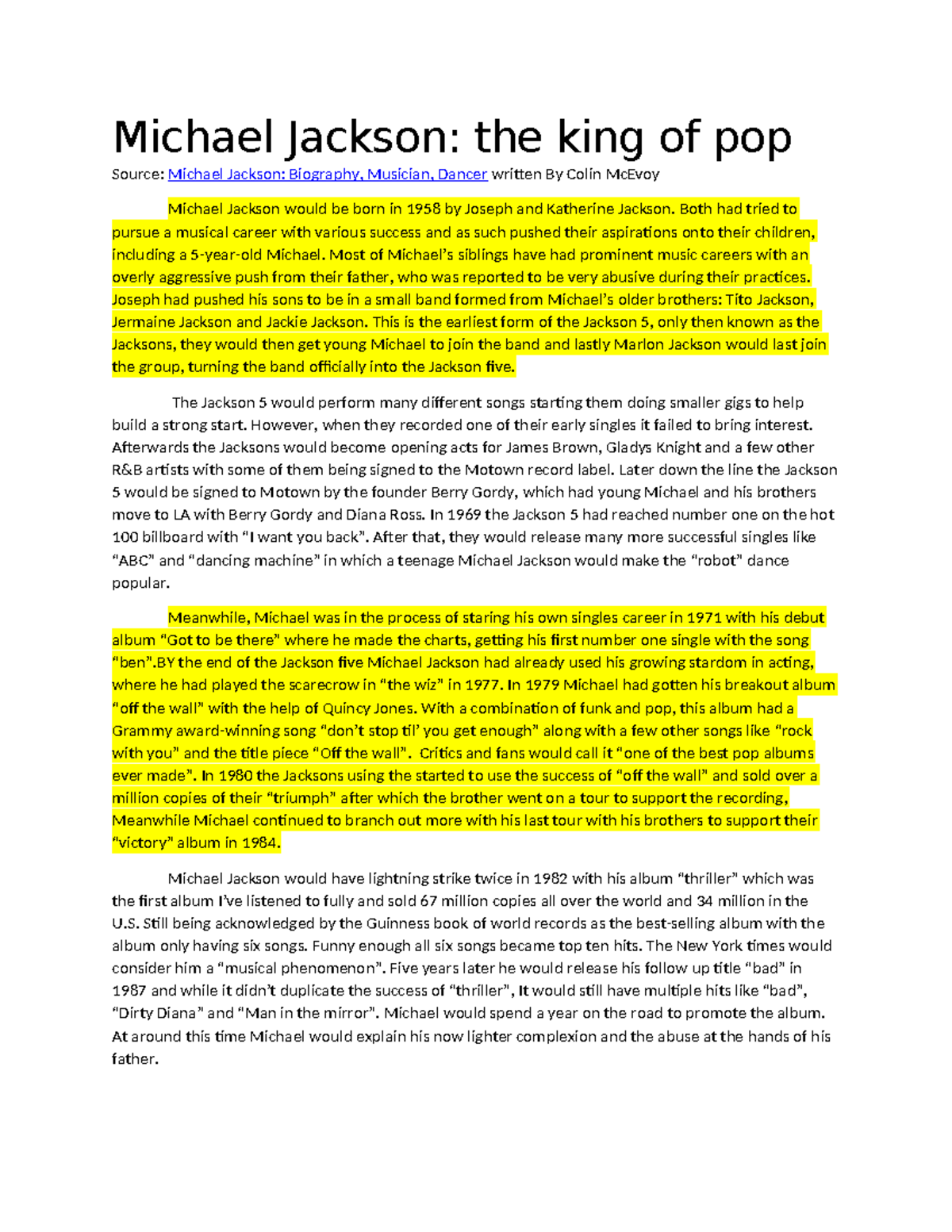 Michael Jackson - Both had tried to pursue a musical career with ...
