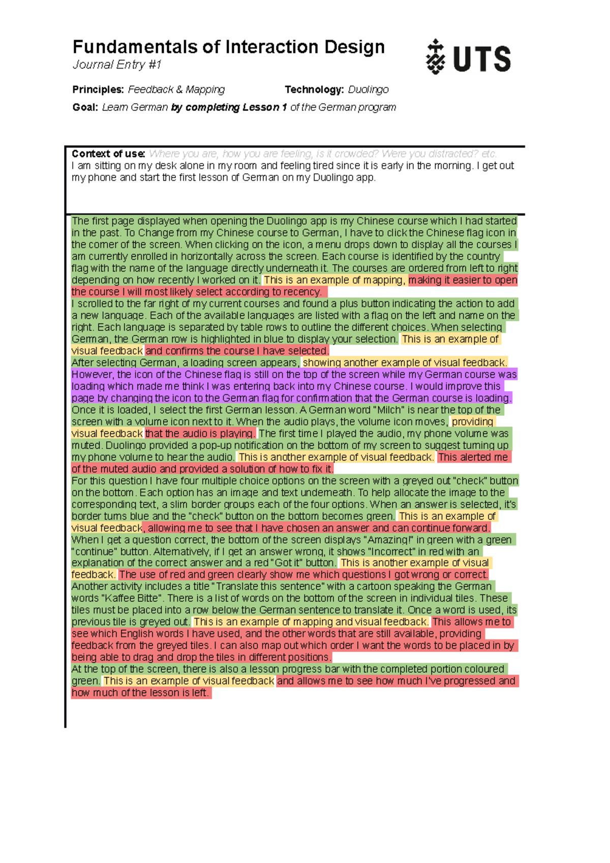Journal Entry 1 - Fundamentals of Interaction Design Journal Entry ...