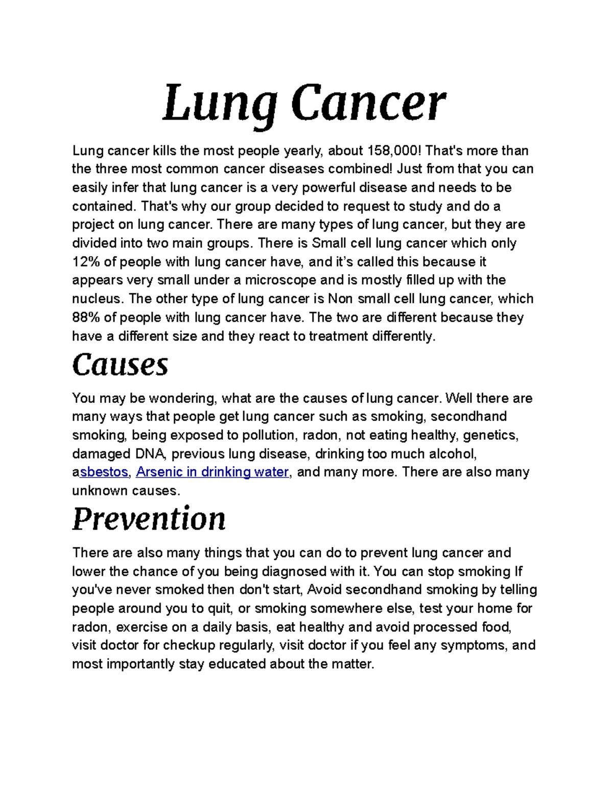 Lung Cancer assingment practice questions - Lung Cancer Lung cancer ...