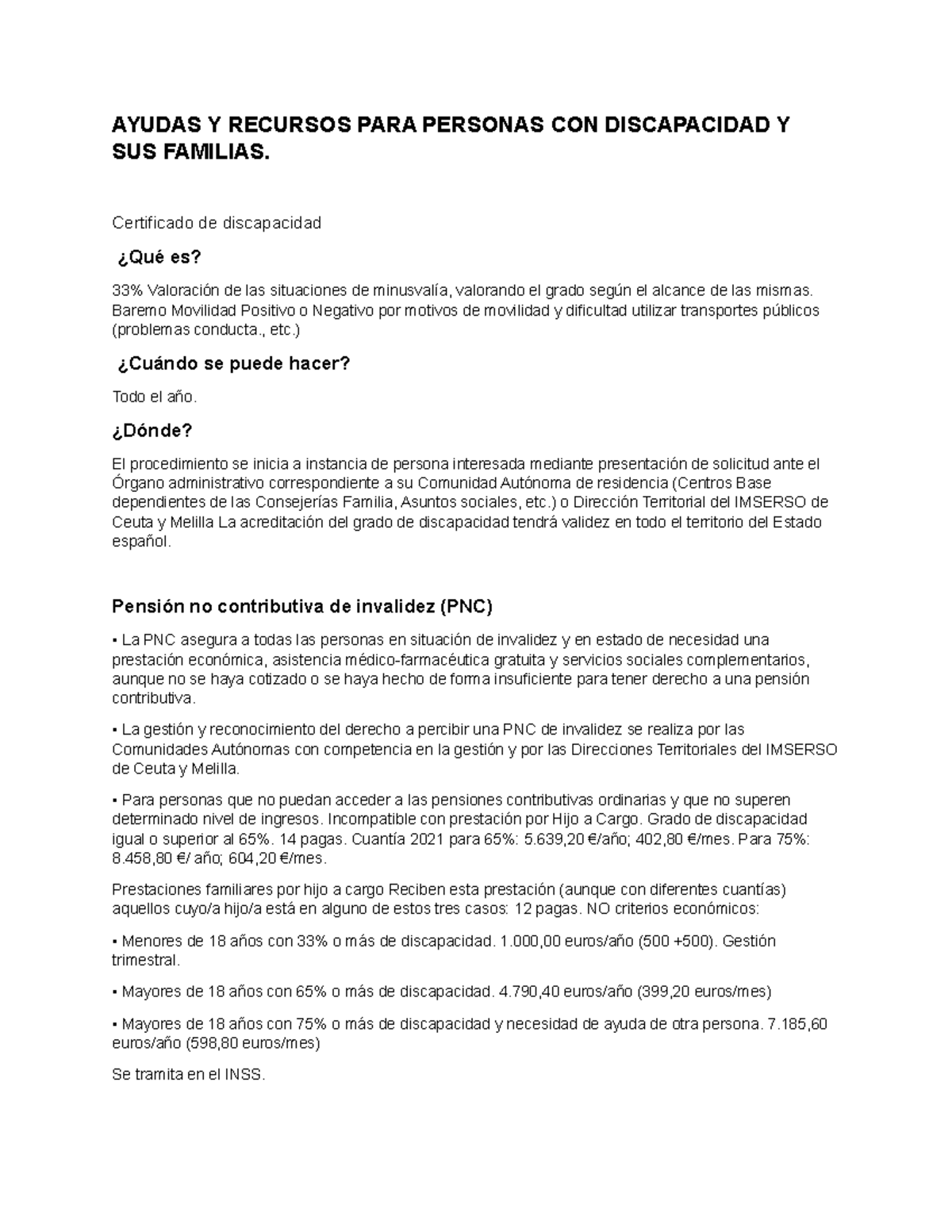 Recursos para pers disc - AYUDAS Y RECURSOS PARA PERSONAS CON ...