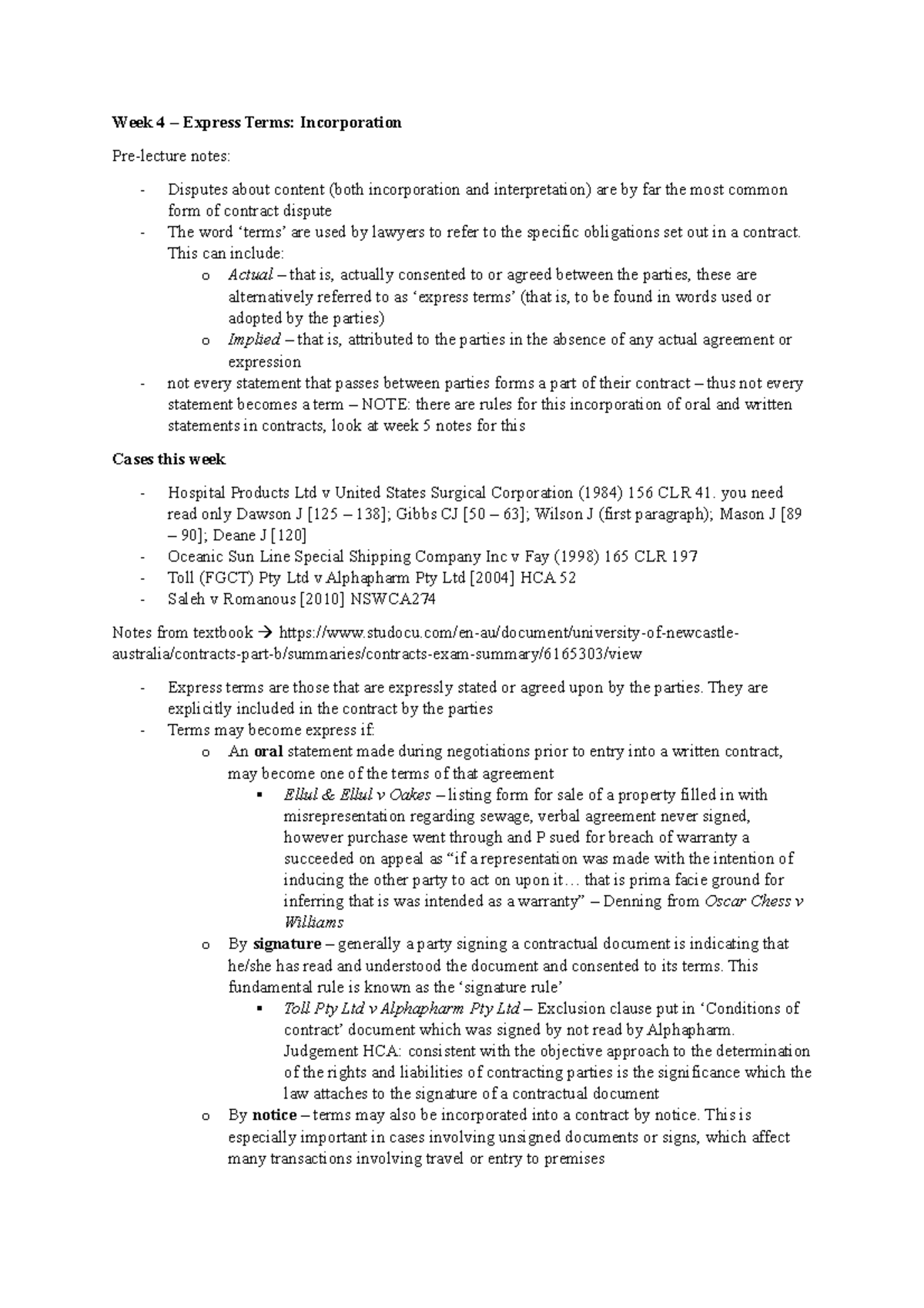 Week 4 express terms - Week 4 – Express Terms: Incorporation Pre ...