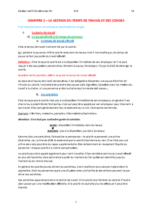 Chapitre 4 - Corrigé - bts cg p4 - Chapitre 4 La durée du travail Positionnement du chapitre ...