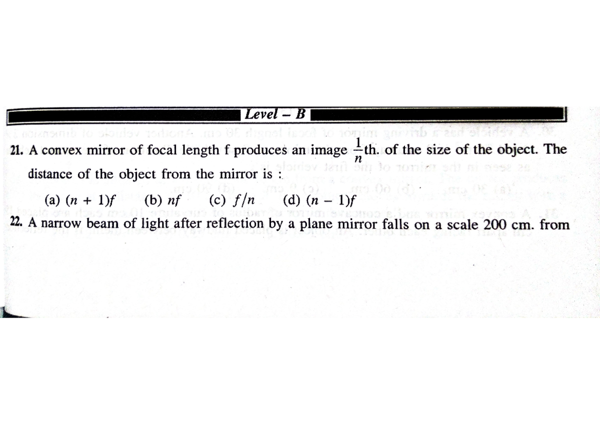 Reflection of Light practice - Basic Physics And Chemistry - Studocu