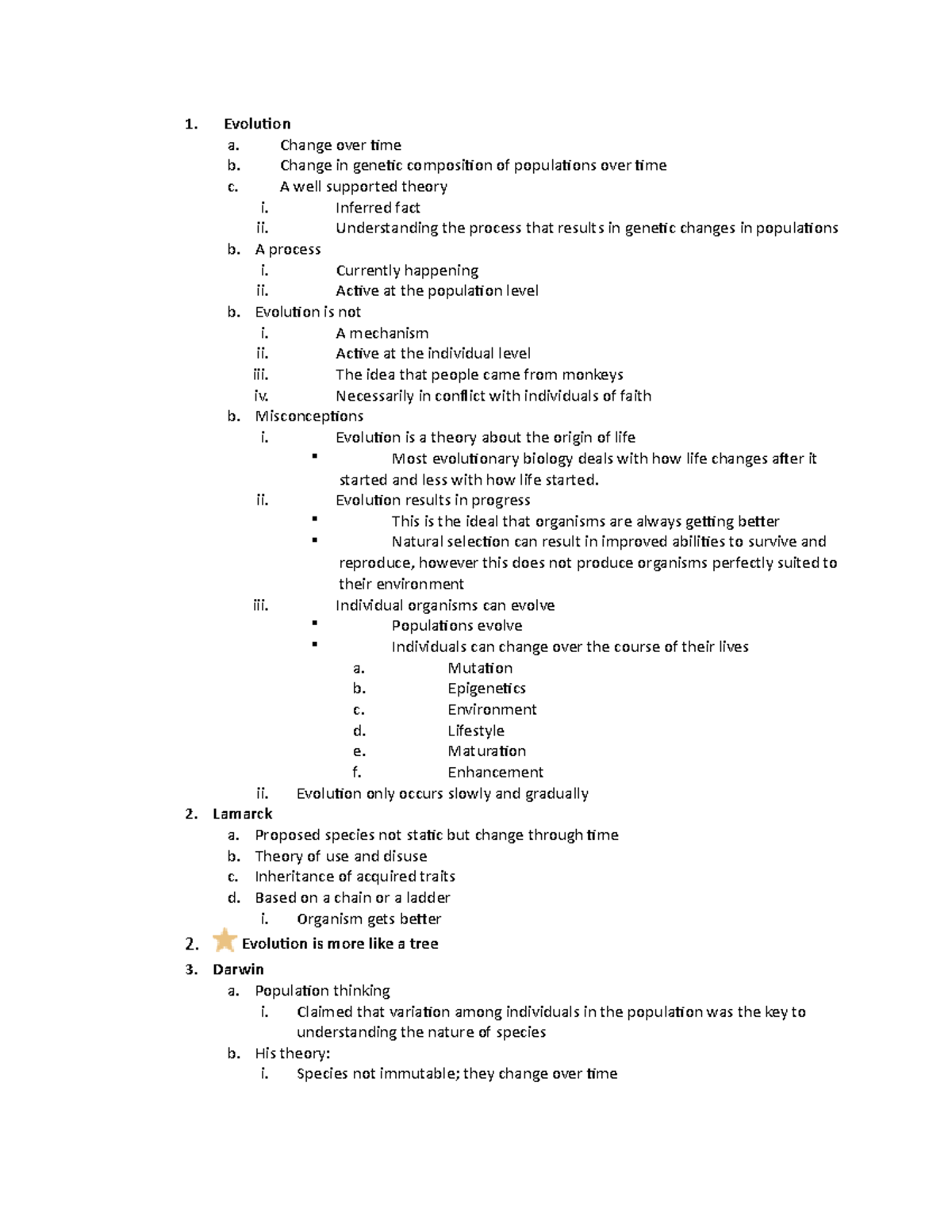 Ch 20 evolution introduction - 1. Evolution a. Change over time b ...