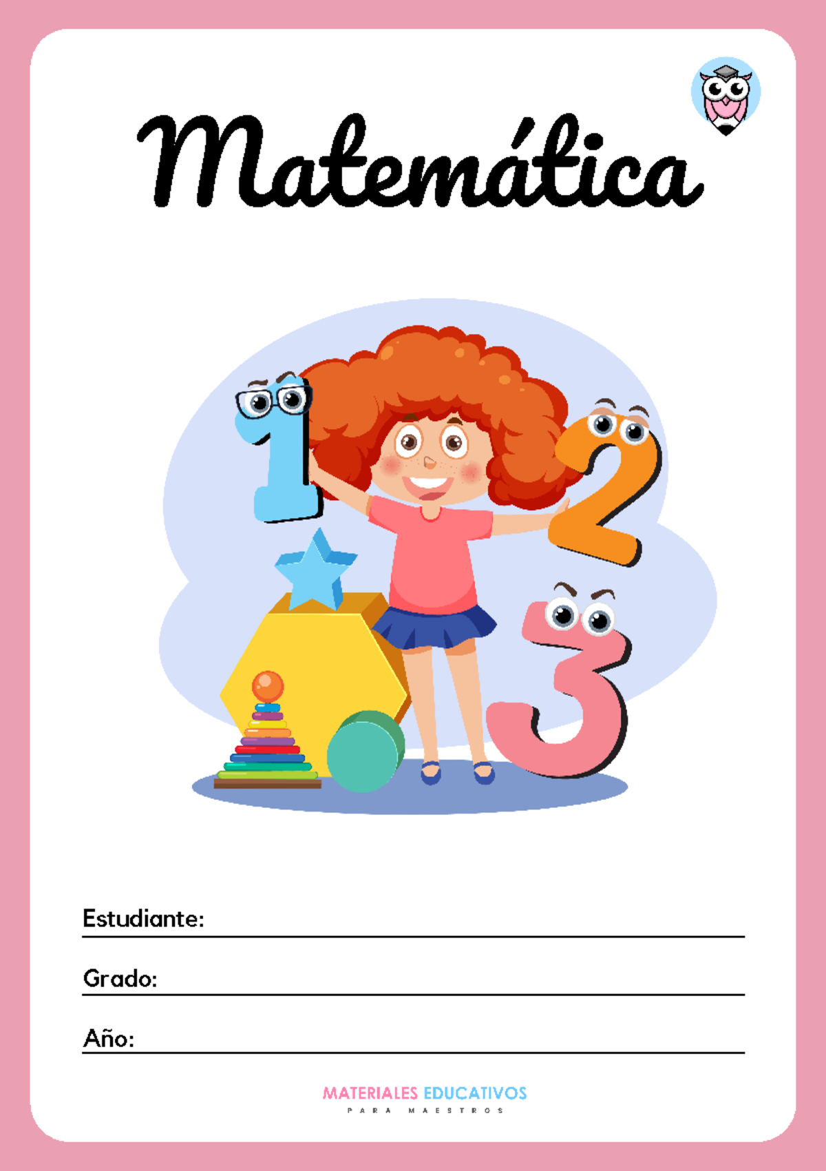 Caratulas para cuadernos para imprimir - Matemática Estudiante: Grado ...