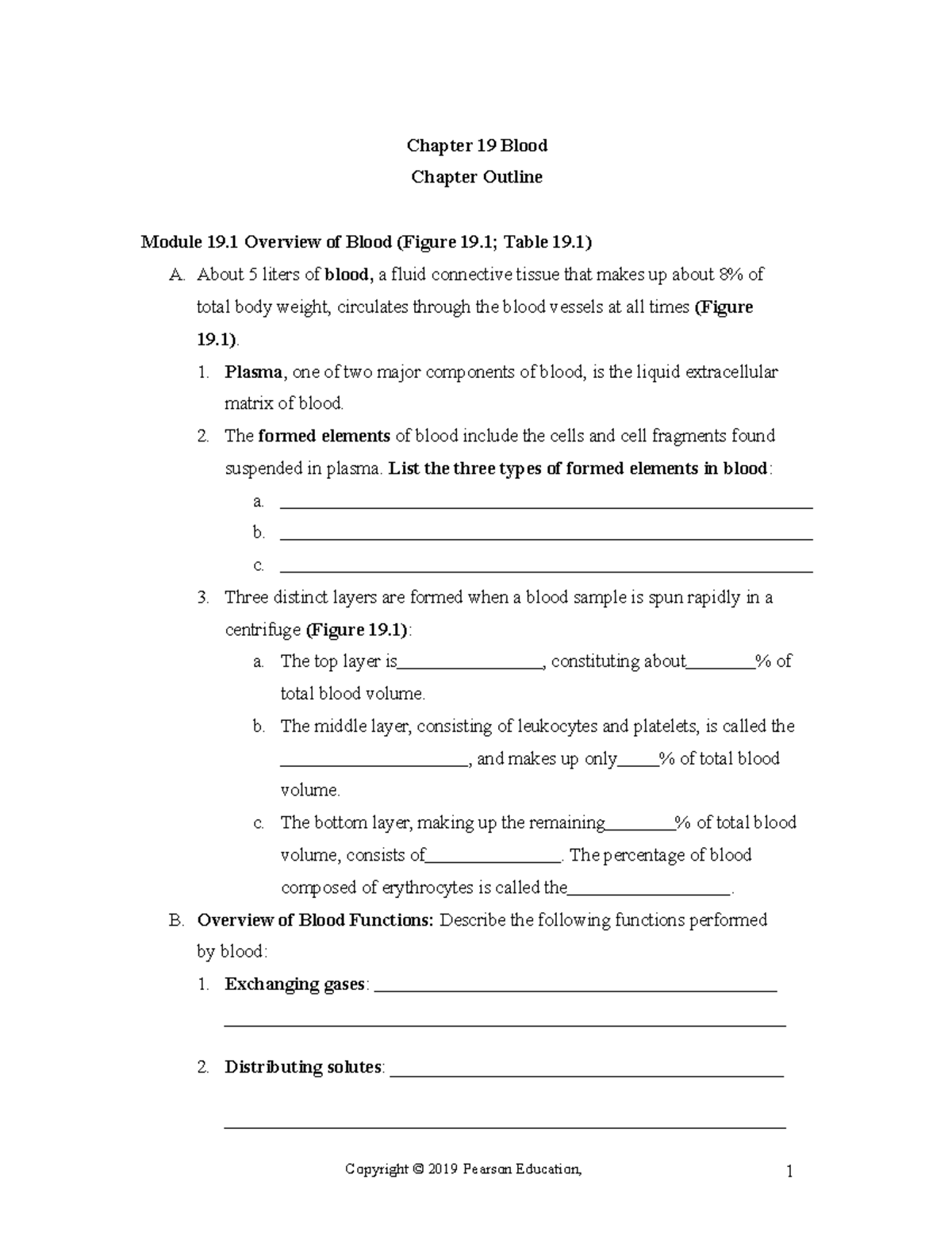 Amerman Blood Review and Outline for Anatomy and Physiology 2 - Chapter ...