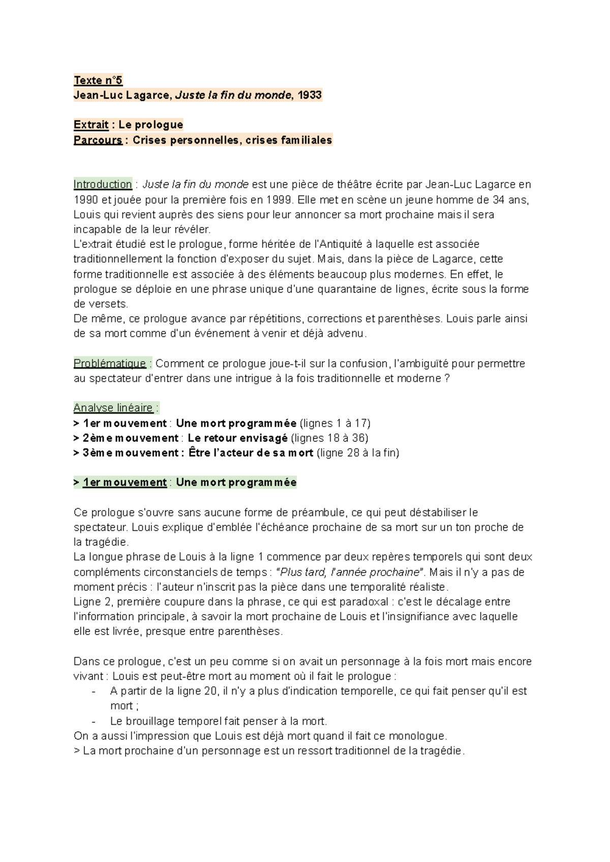 texte-n-5-analyse-lin-aire-texte-n-jean-luc-lagarce-juste-la-fin