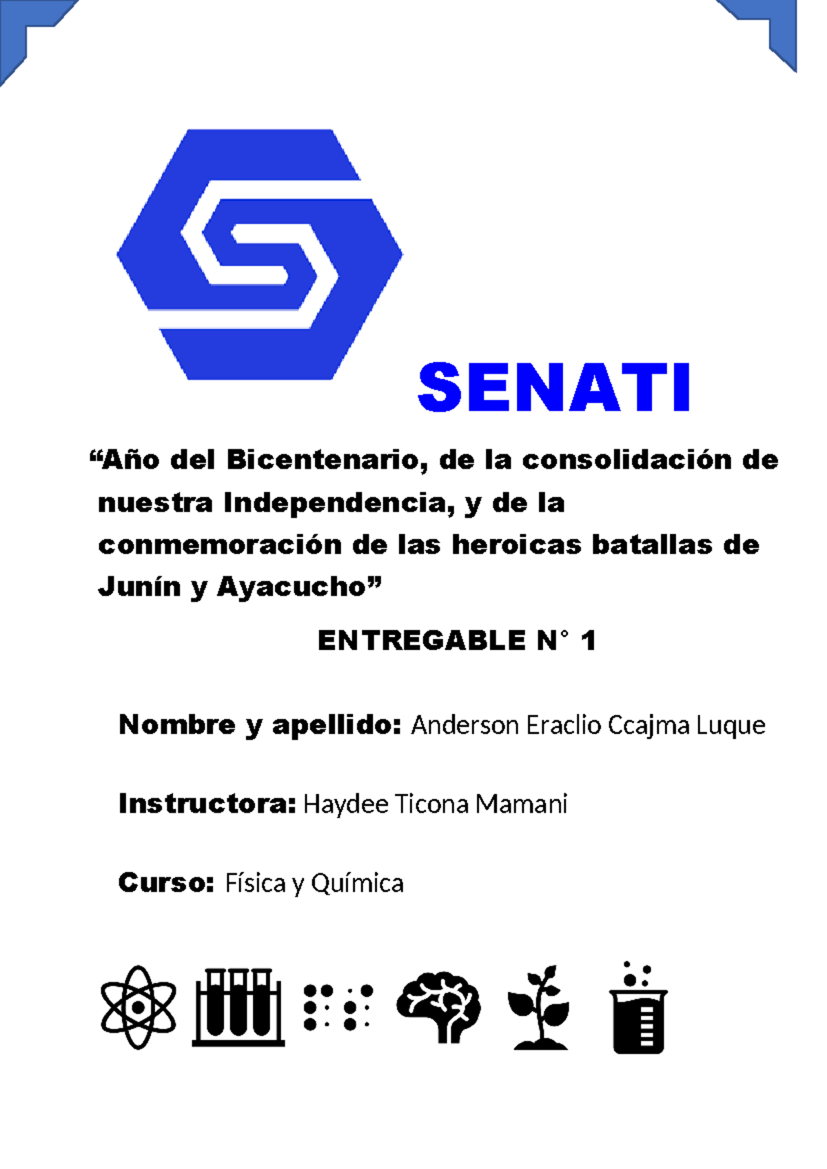 Actividad Entregable 1 - SENATI “Año del Bicentenario, de la ...