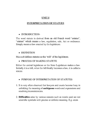 Unit -I PIL - PIL notes - Definition nature and scope of international ...