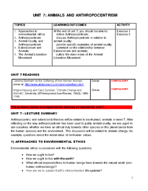 UU200 Unit 6 - 2020 - climate change - UNIT 6: ENVIRONMENTAL ETHICS AND ...