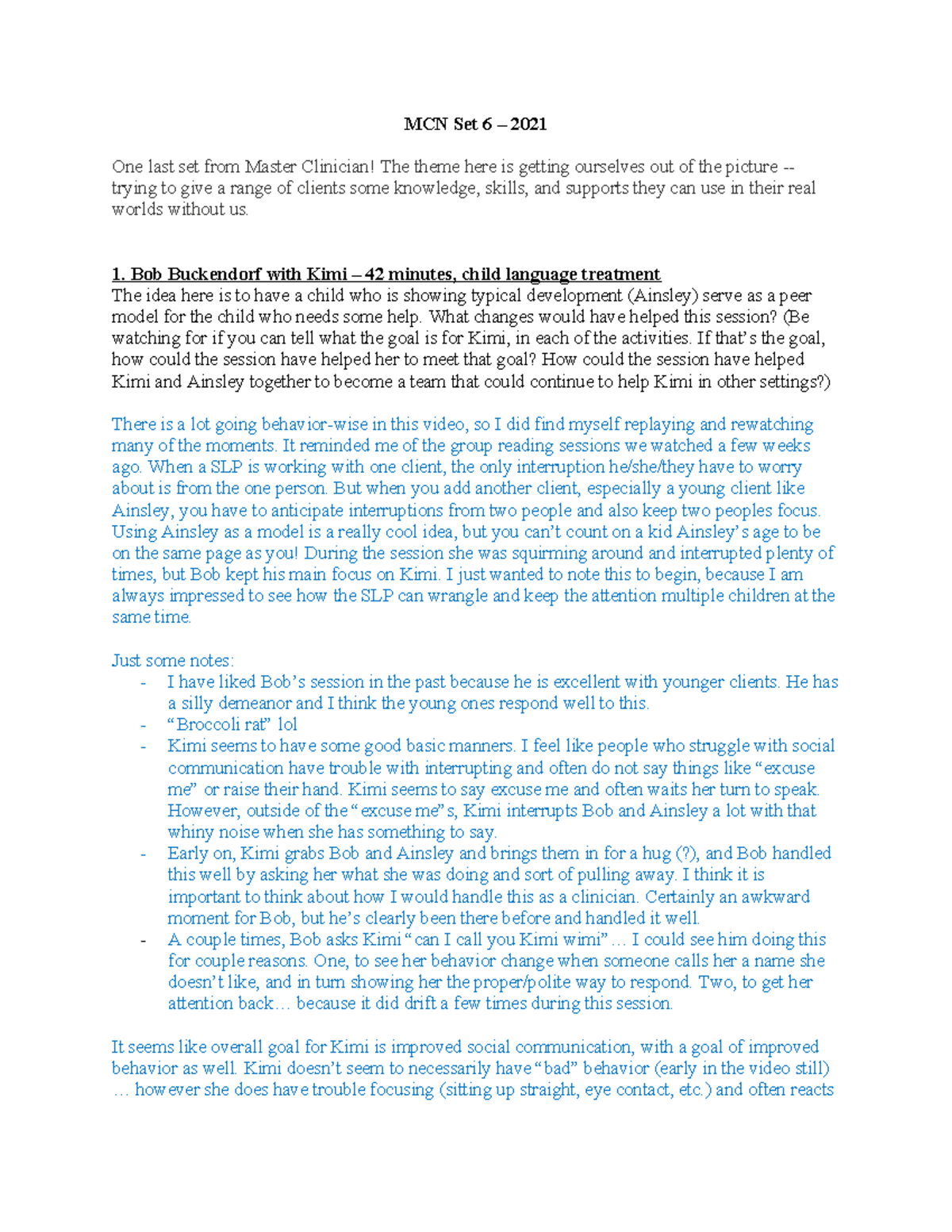 MCN Set Six ( Complete) - MCN Set 6 – 2021 One last set from Master Clinician! The theme here is ...