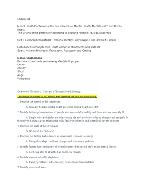 PEDS Chapter 15 summary - 1 Angel Reyes Chapter 15 summary (An Overview ...
