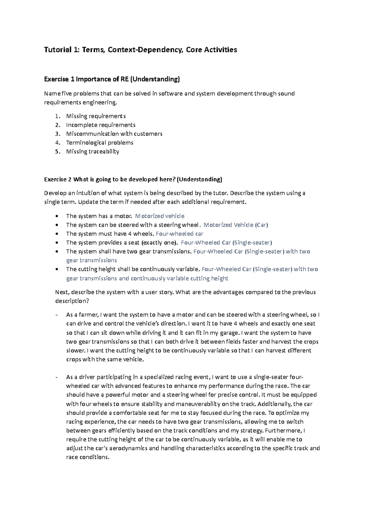 Exercise Sheet 1 - Tutorial 1: Terms, Context-Dependency, Core ...