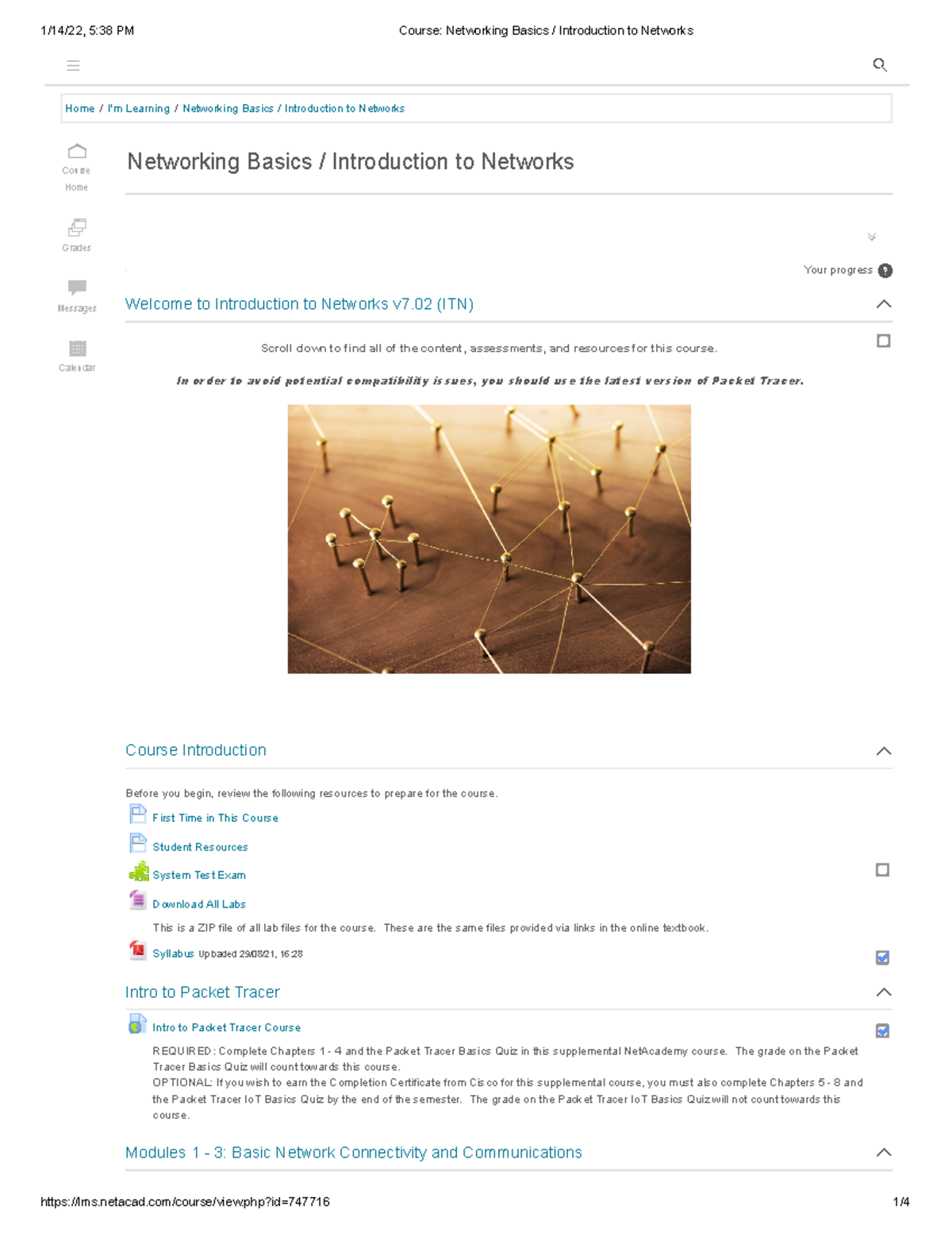 Course Networking Basics Introduction to Networks - Home/ I'm Learning ...
