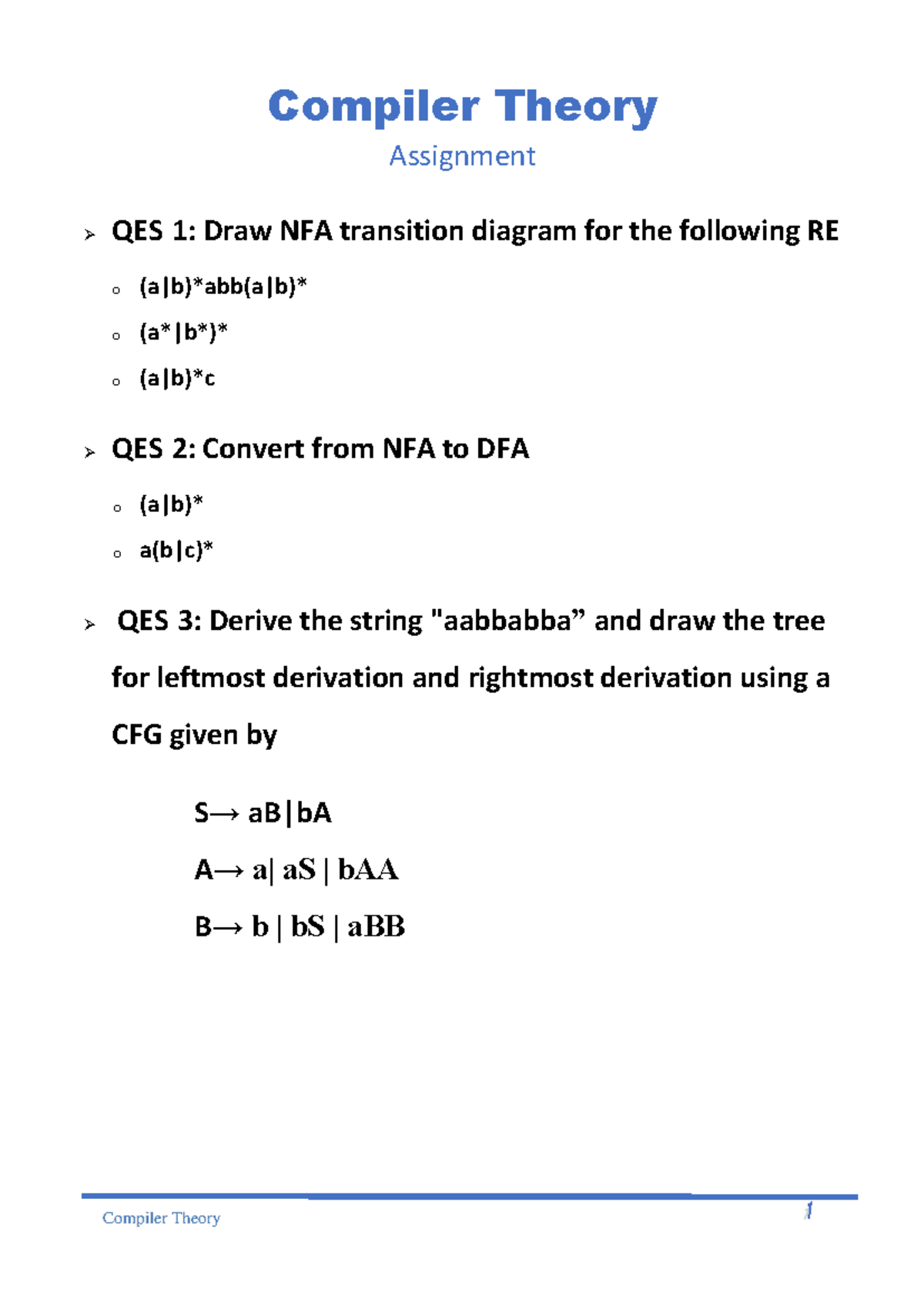 Assignment 1 - Summary Human Computer Interaction - Compiler Theory 1 Compiler Theory Assignment ...