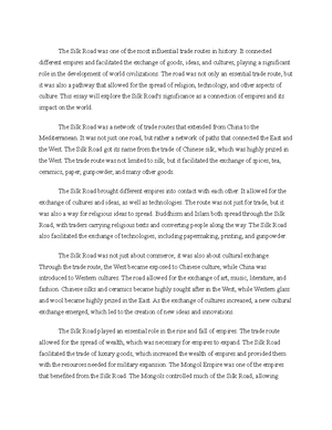 The impact of the Mongol Empire on the Silk Road - The Mongol Empire ...