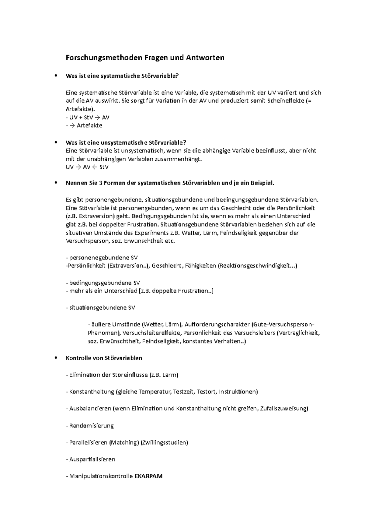 Klausur Februar Winter 2016/2017, Fragen und Antworten - Forschungsmethoden Fragen und Antworten ...