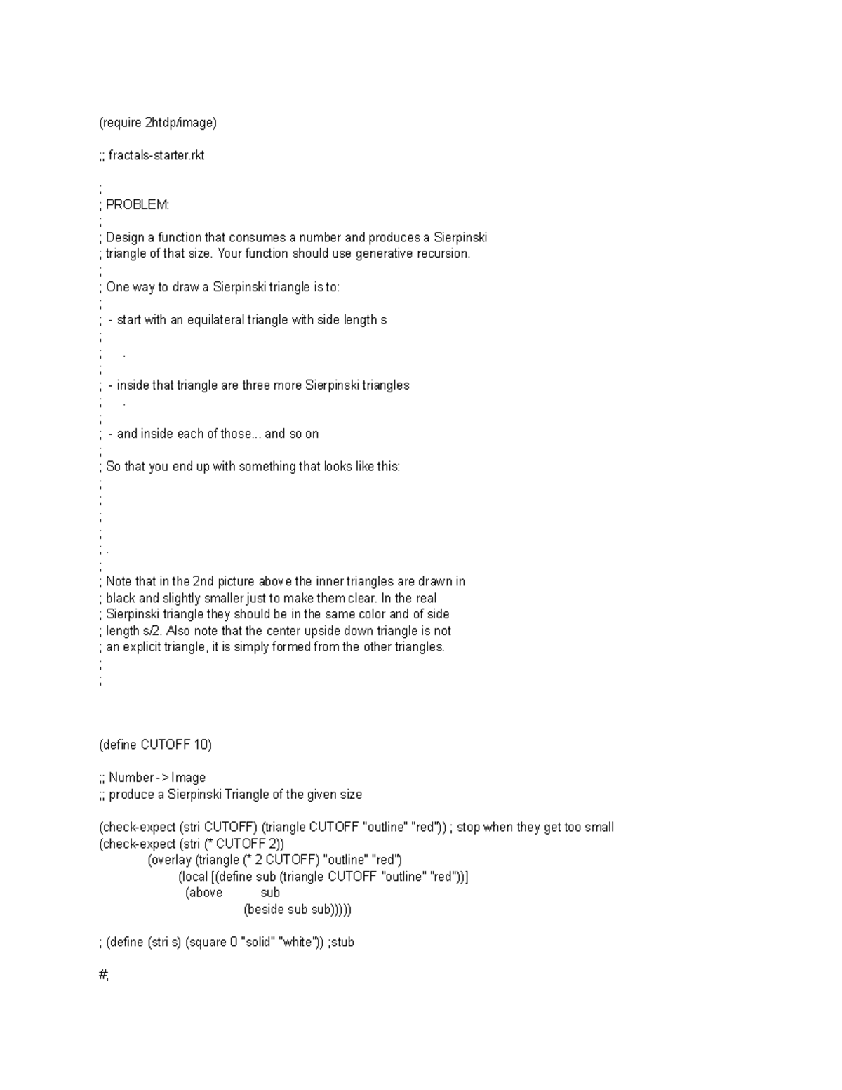 genrec notes 3 2022 - (require 2htdp/image) ;; fractals-starter ...