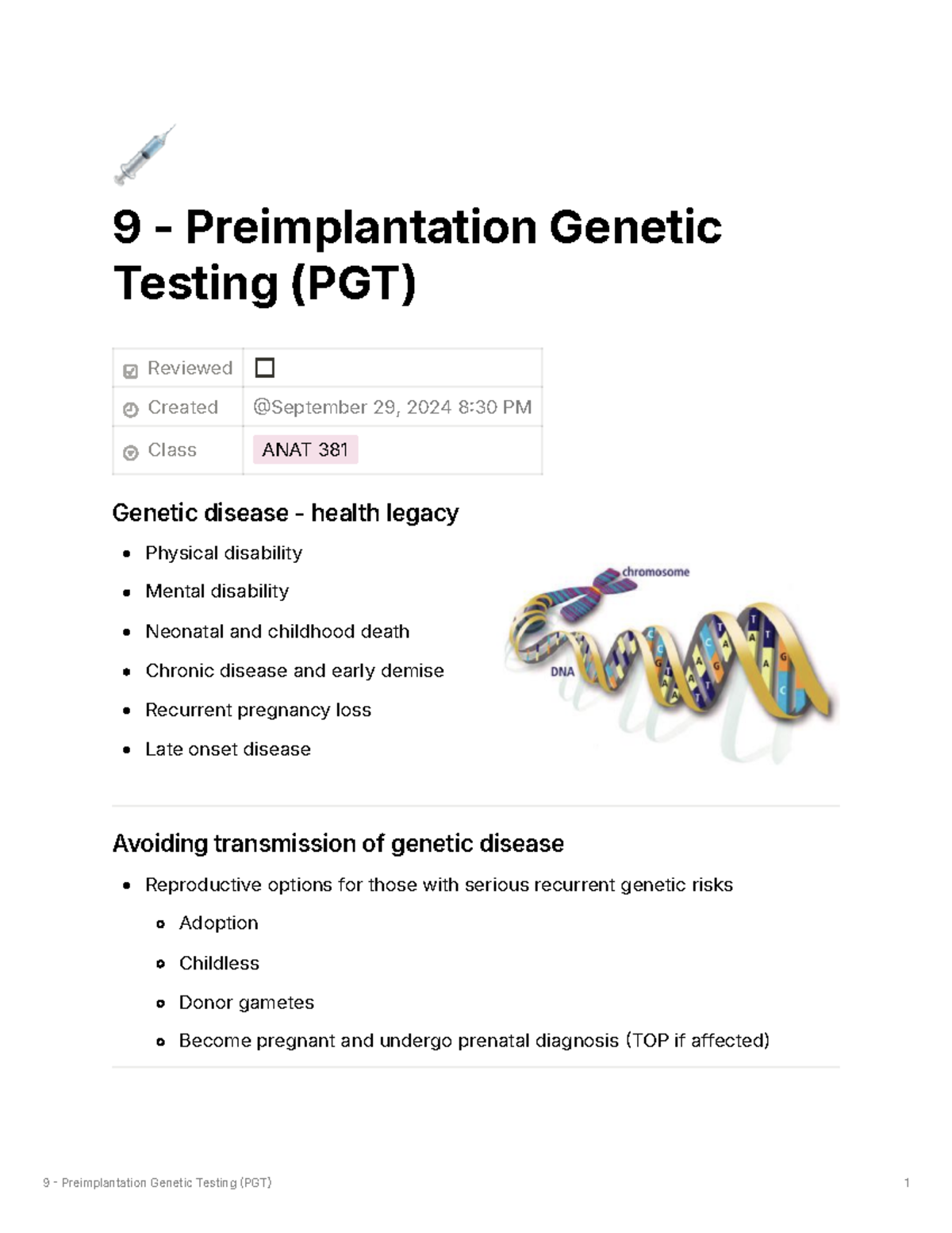 9 - Preimplantation Genetic Testing (PGT) - 💉 9 - Preimplantation ...