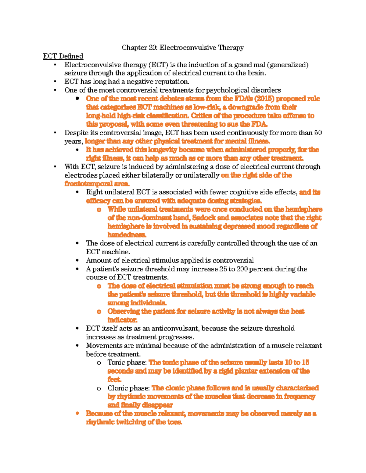 Chapter 20 Electroconvulsive Therapy - Chapter 20: Electroconvulsive ...