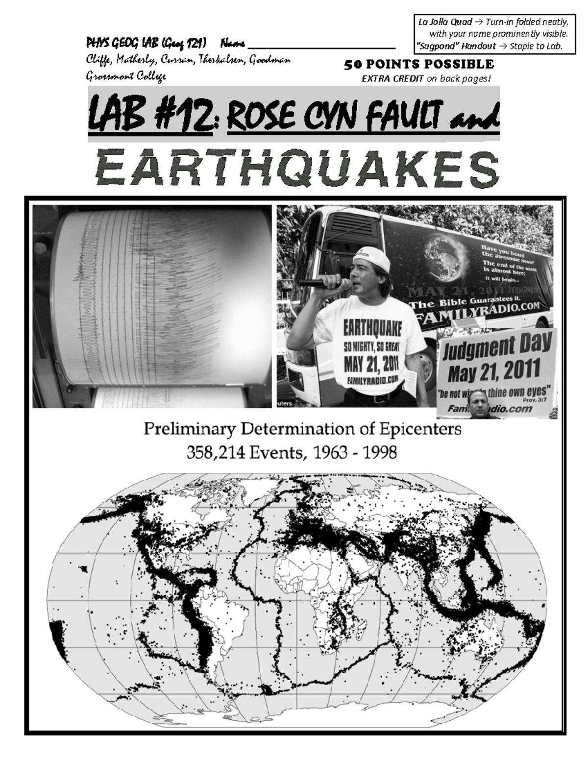 Assign#12 - Earthquakes + Rose Canyon Fault-2 - PHYS GEOG LAB (Geog 1 ...